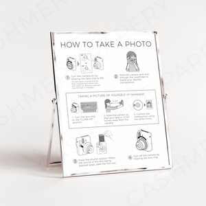 Editable How to Take a Photo Instructions Template, Instax Mini 12 ...