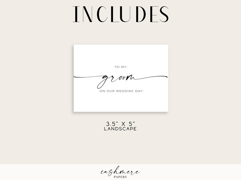 Card for Groom on Wedding Day Wedding Letter to Groom - Etsy