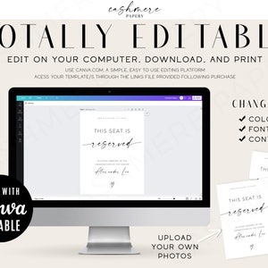 Reserved Sign Wedding in Loving Memory Template, Remembered Always ...