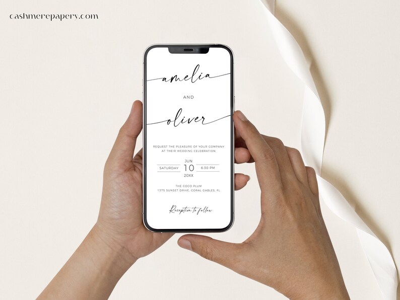 Electronic Invites Bundle Template Minimalist Modern Wedding - Etsy