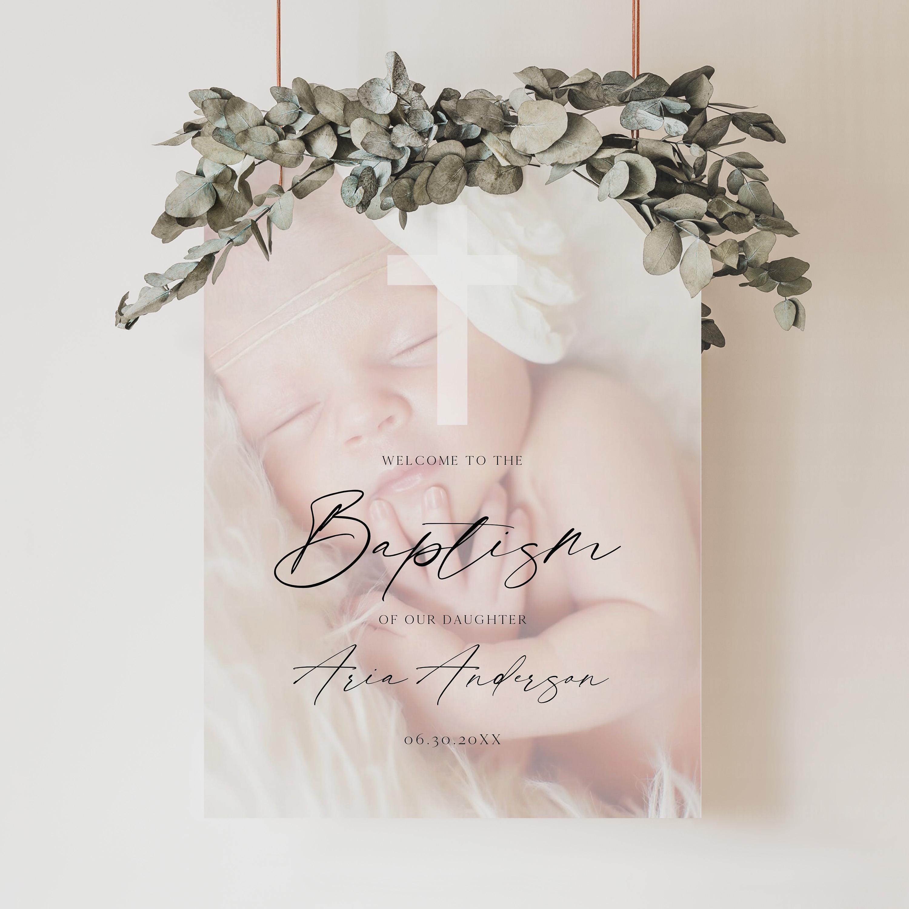 Personalized Picture Baby Dedication Welcome Sign Foam Board or Poster ...