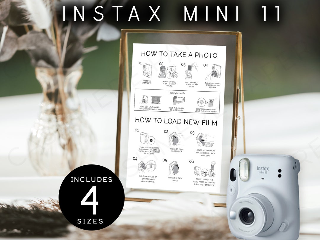 Editable Instax Mini 11 Instructions Instant Download, How to Take ...