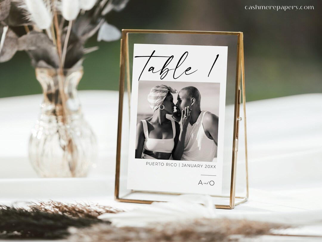 Photo Table Numbers |digital Download | Modern Minimalist Table Numbers ...