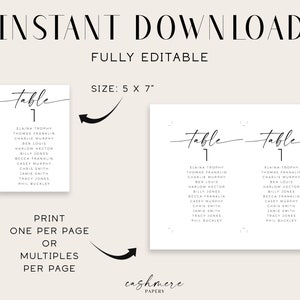 Wedding Seating Chart Layout, 4x6 Wedding Seating Chart Template ...