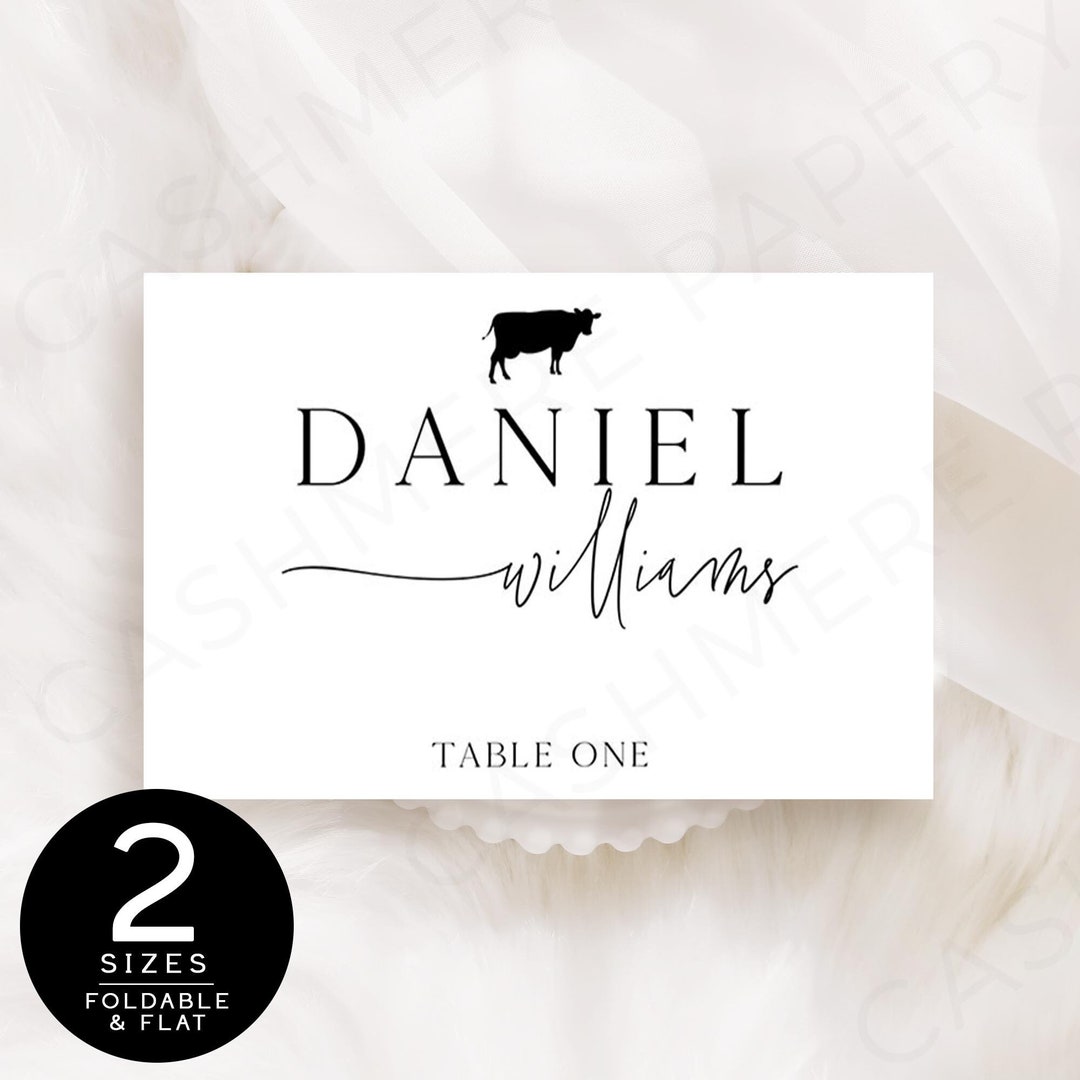 Place Card With Meal Option, Wedding Reception Table Name Card With ...
