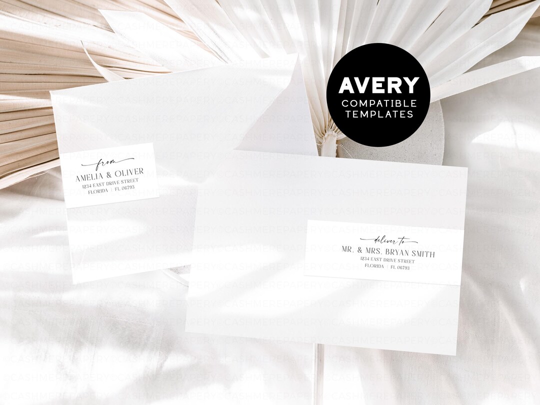 Wrap Around Address Sticker Labels, Wedding Envelope Address Label ...