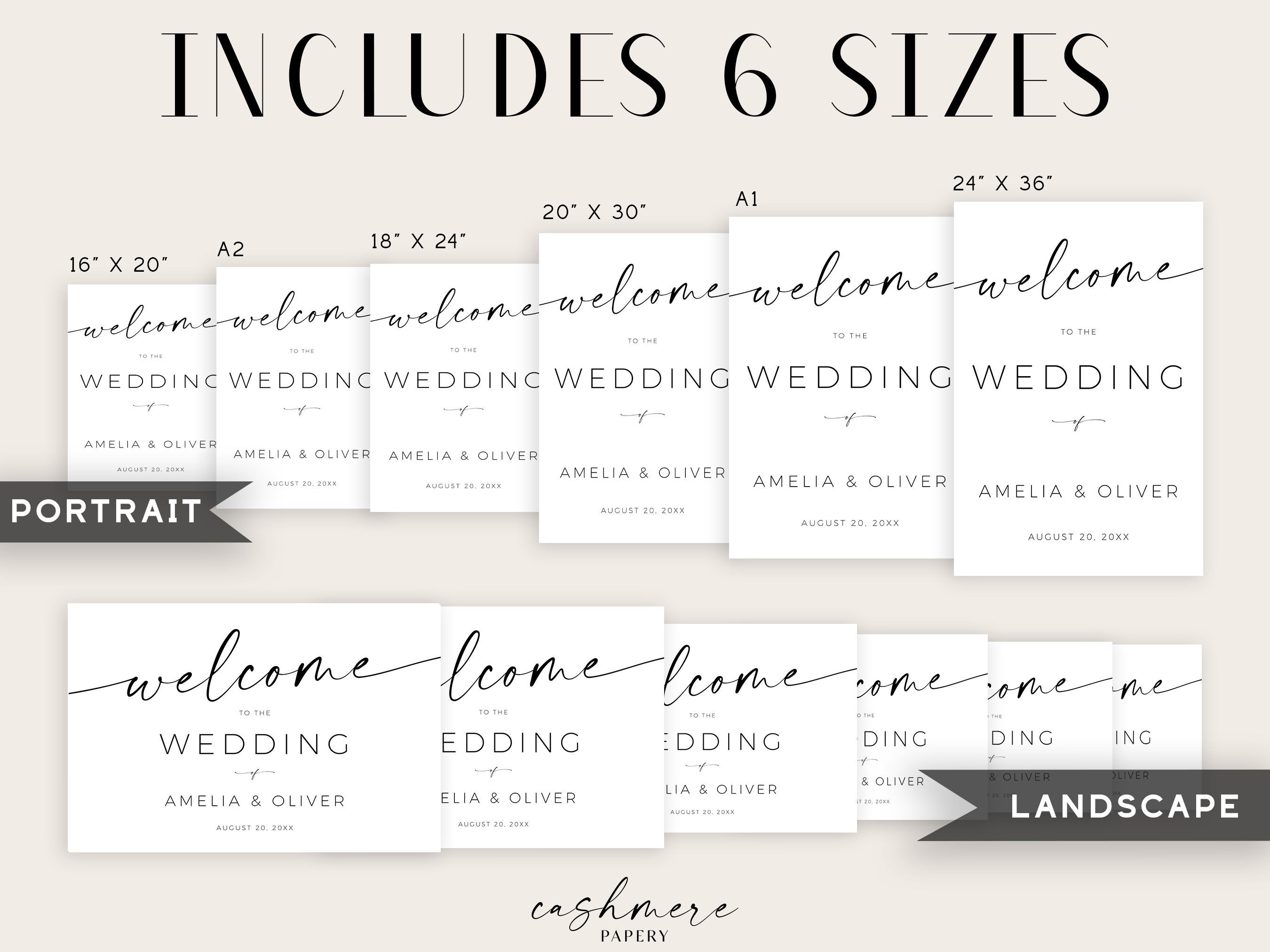 Wedding Welcome Sign Template Welcome to Our Wedding Sign - Etsy