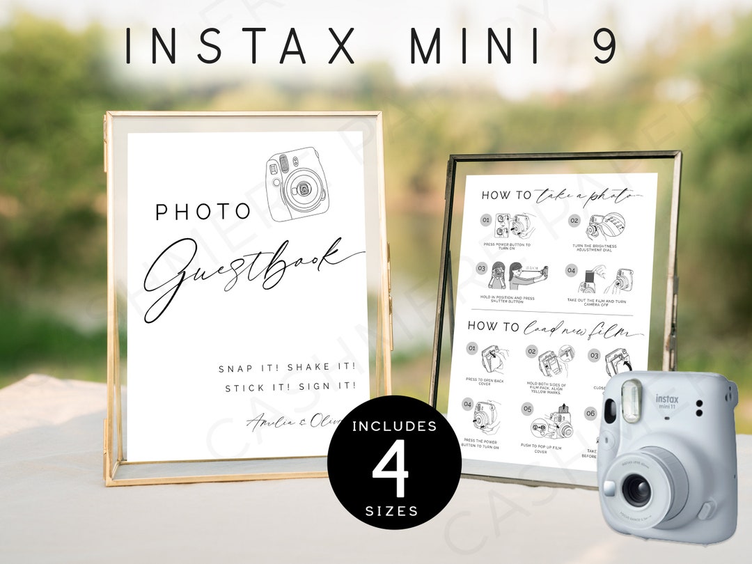 Instax Mini 9 Photo Guestbook Sign, Instax Camera Sign,instax Mini ...