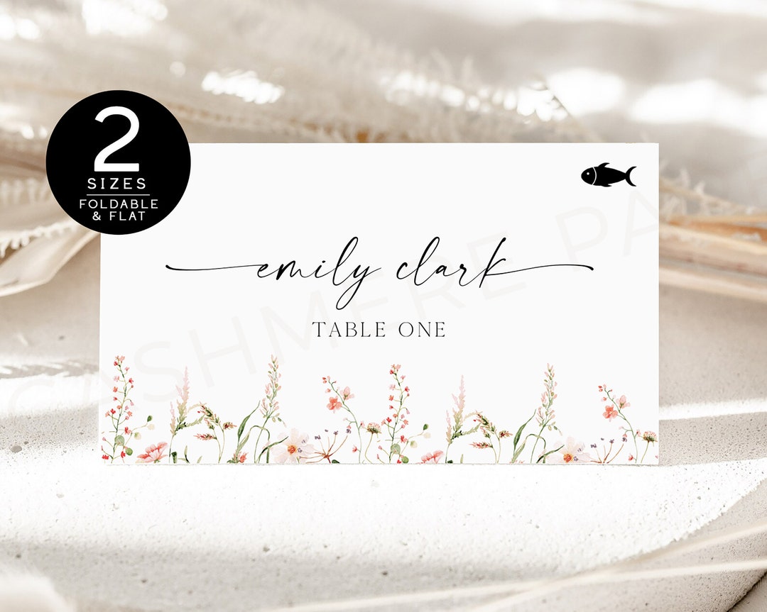 Place Cards With Food Selection | Place Card Food Option | Name Place ...