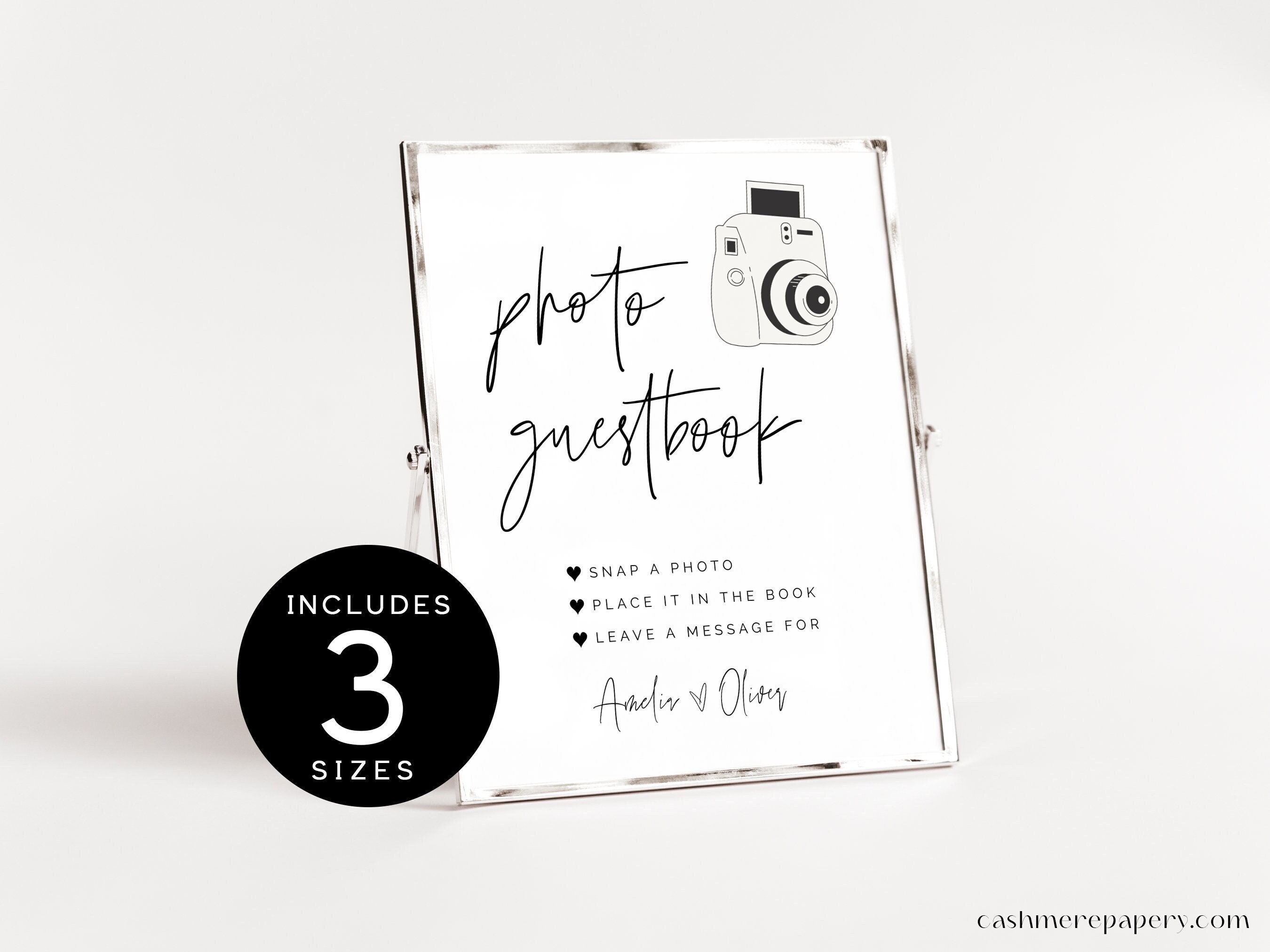 Polaroid Camera Wedding Sign Instax Mini 9 Photo Guestbook - Etsy