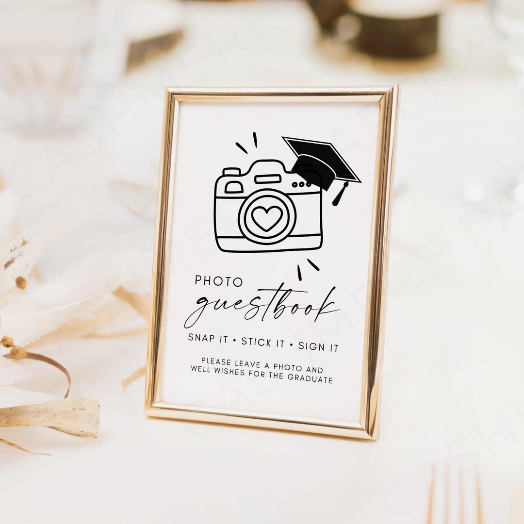 Photo Guestbook Sign for Graduation Party, Photo Sign Our Guestbook ...