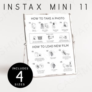 Editable Instax Mini 11 Instructions Instant Download, How to Take ...