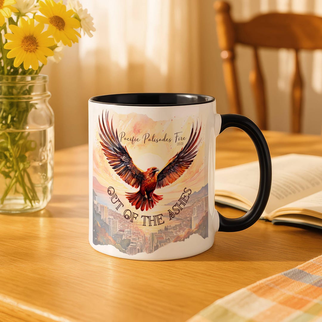 Pacific Palisades Fire Mug: Phoenix Out of the Ashes LA Fires Survivor ...