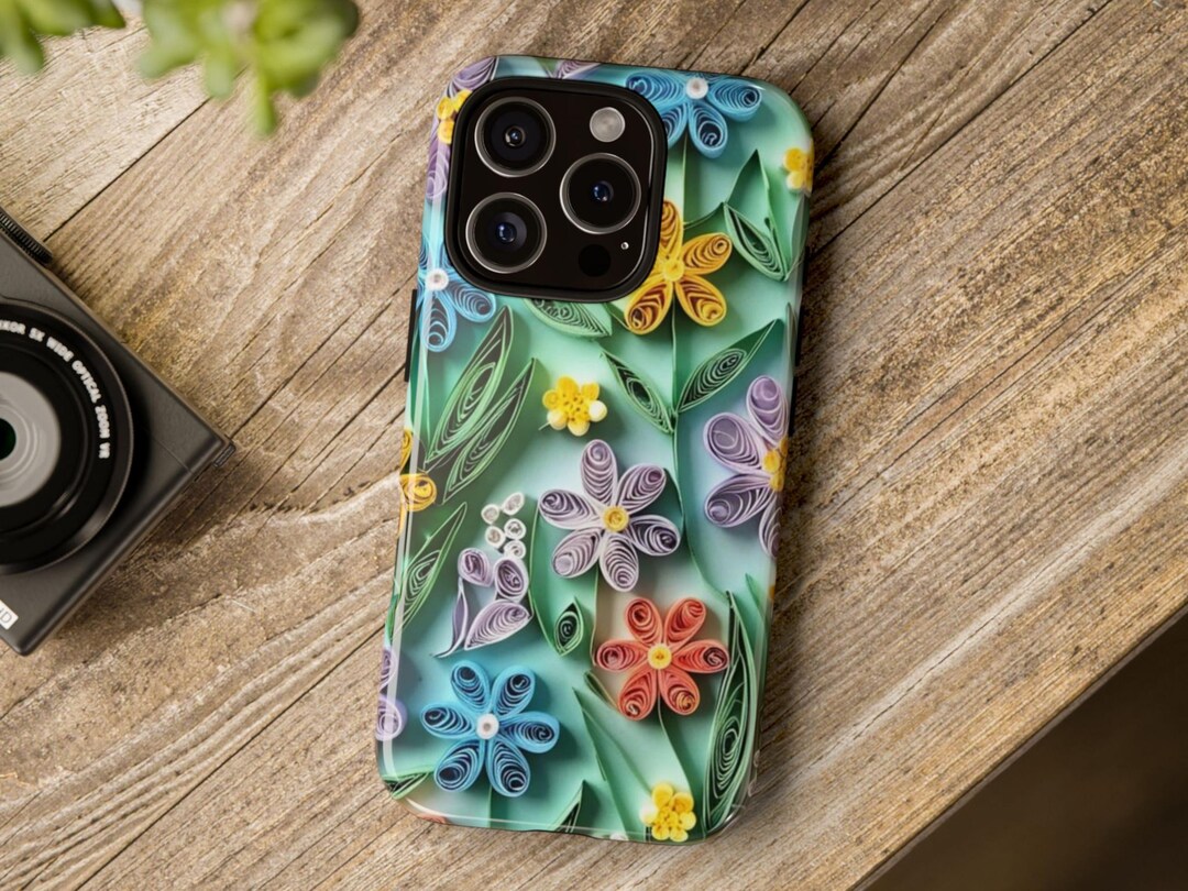 Floral Phone Case: Paper Quill Design, iPhone & Samsung - Etsy