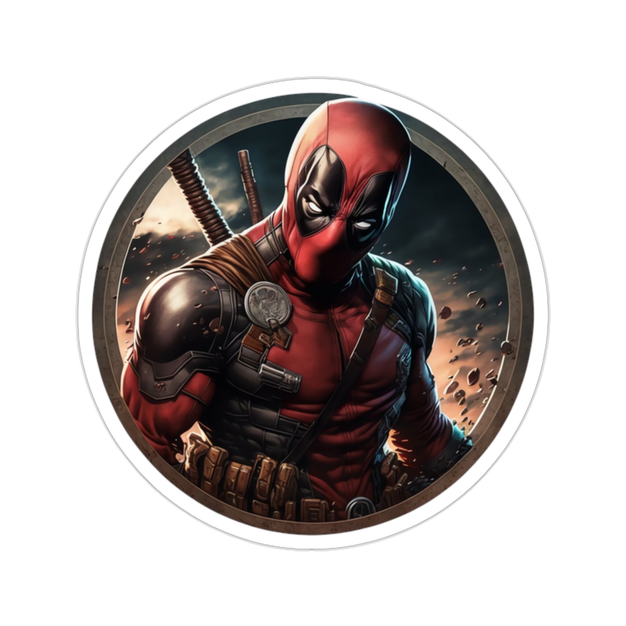 Deadpool Sticker for Your Laptop Fridge Water Bottles and More - Etsy