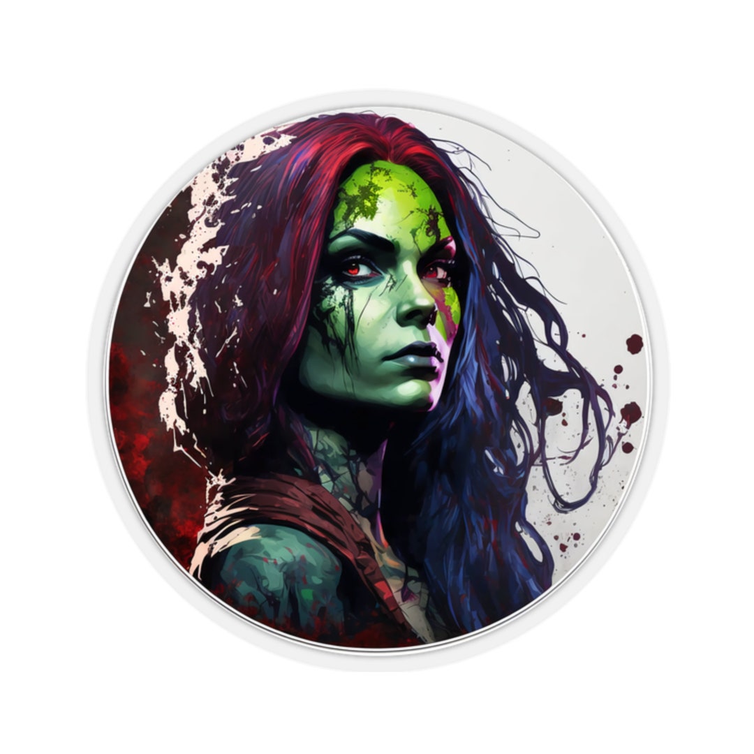 Gamora Painting | Sticker for Your Laptop | Fridge | Water Bottles and ...