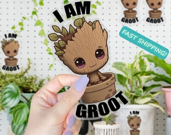 Little Groot Sticker for Your Laptop Fridge Water Bottles and More - Etsy