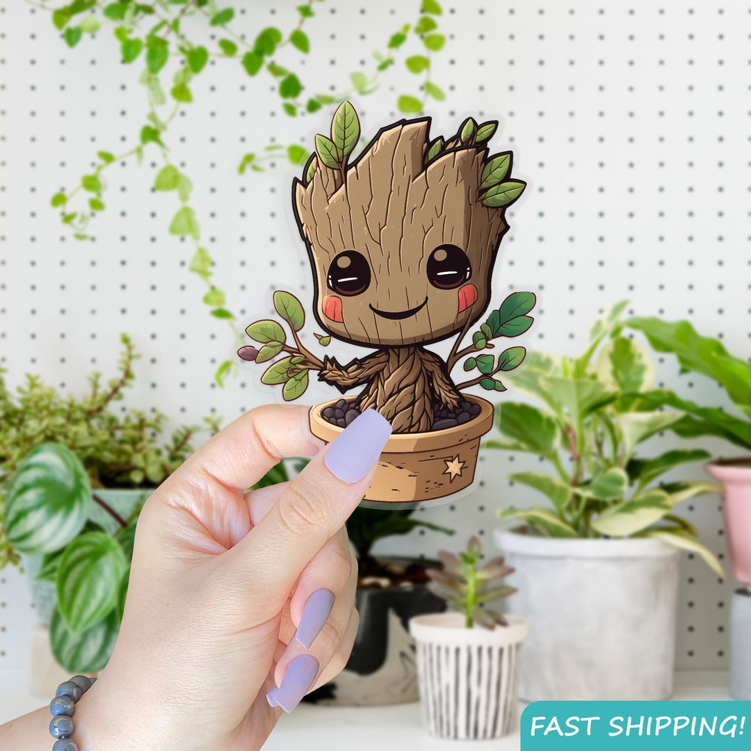 Cute Little Groot | Sticker for Your Laptop | Fridge | Water Bottles ...