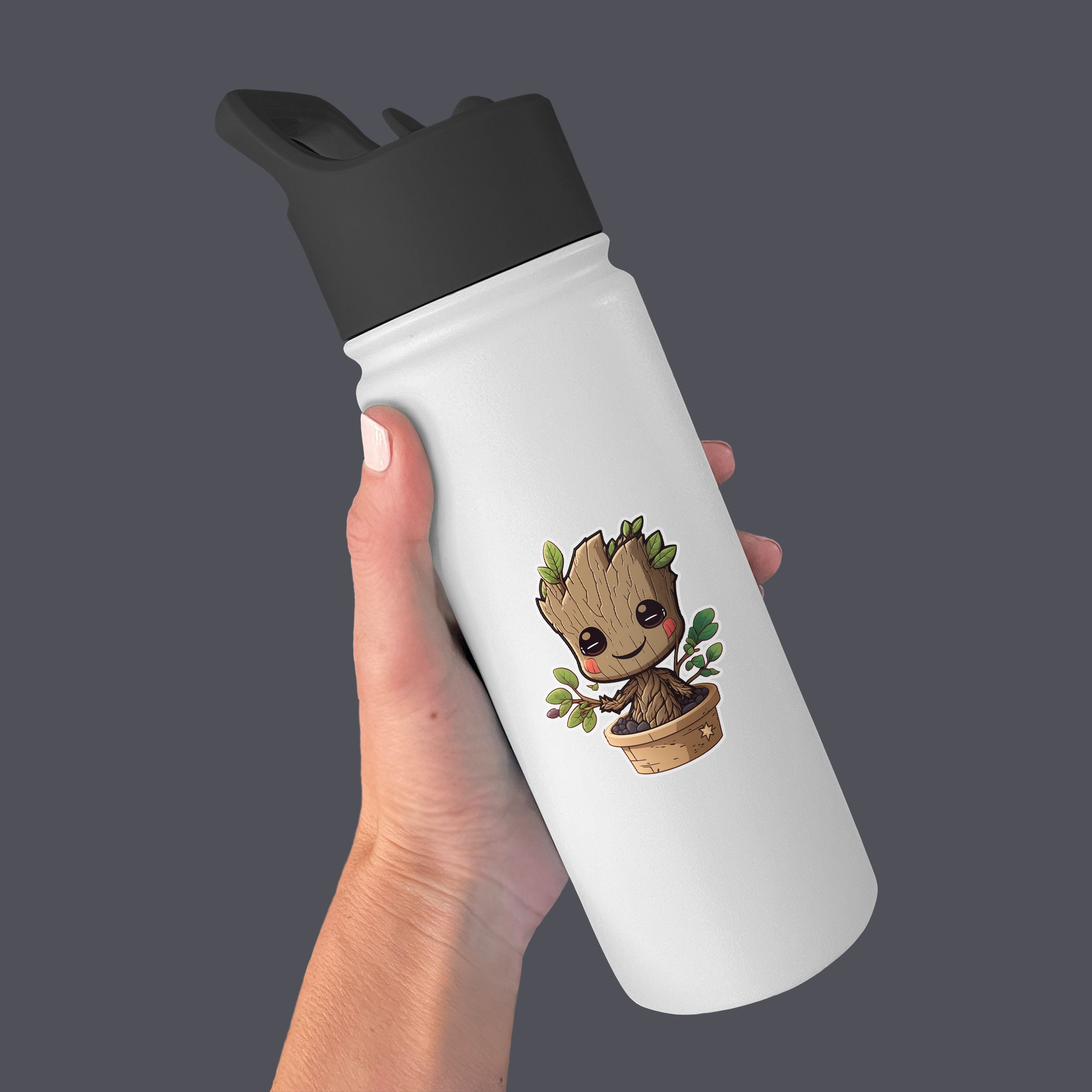 Cute Little Groot | Sticker for Your Laptop | Fridge | Water Bottles ...
