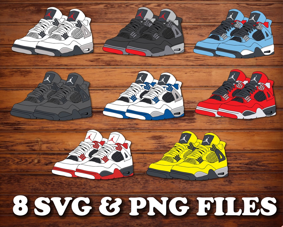 8 Sneaker Svg Bundle, Sneakers Svg, Running Shoes, Sneaker Clipart, Png ...