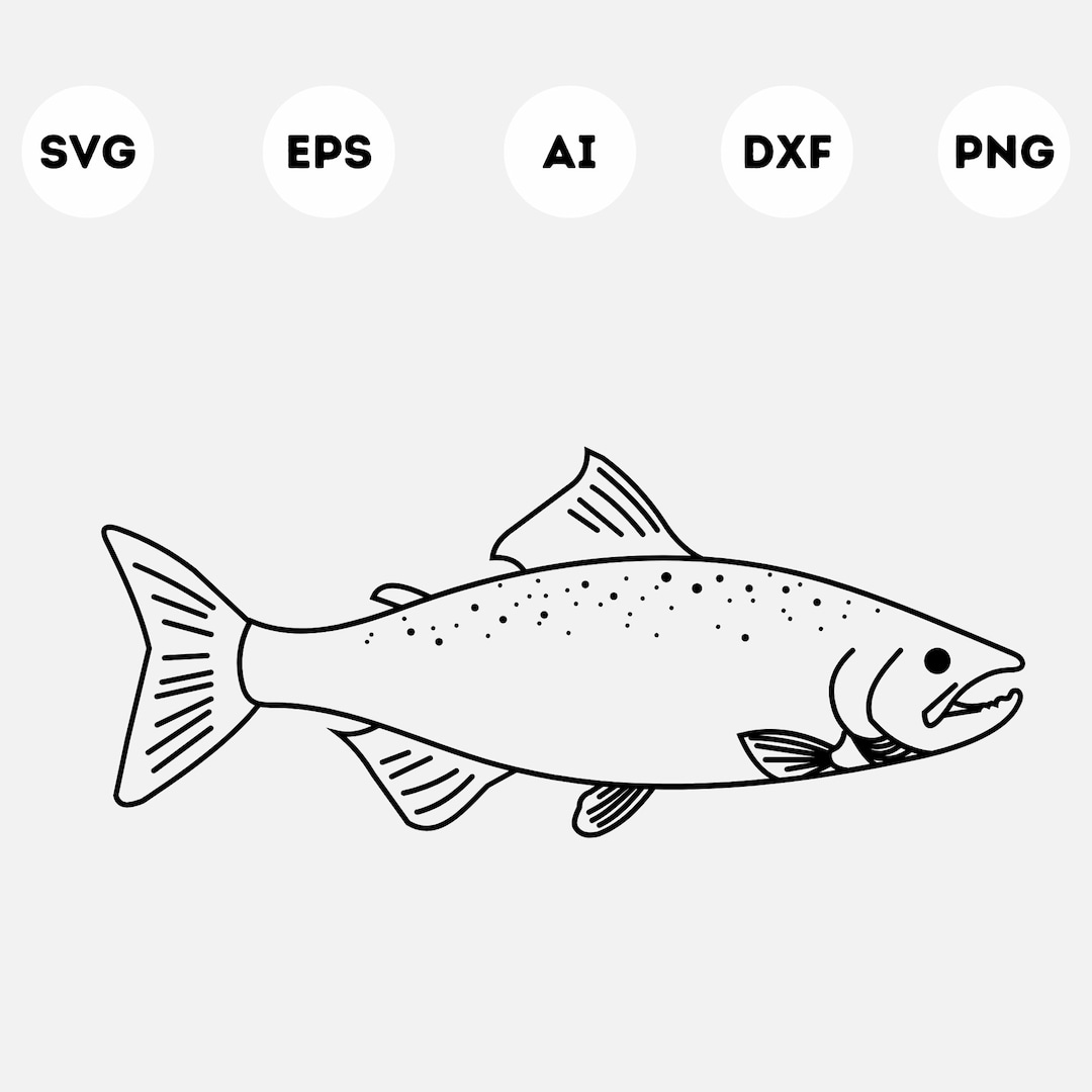 SALMON SVG FILE Salmon Fish Svg, Salmon Svg Svg, Salmon Png File ...