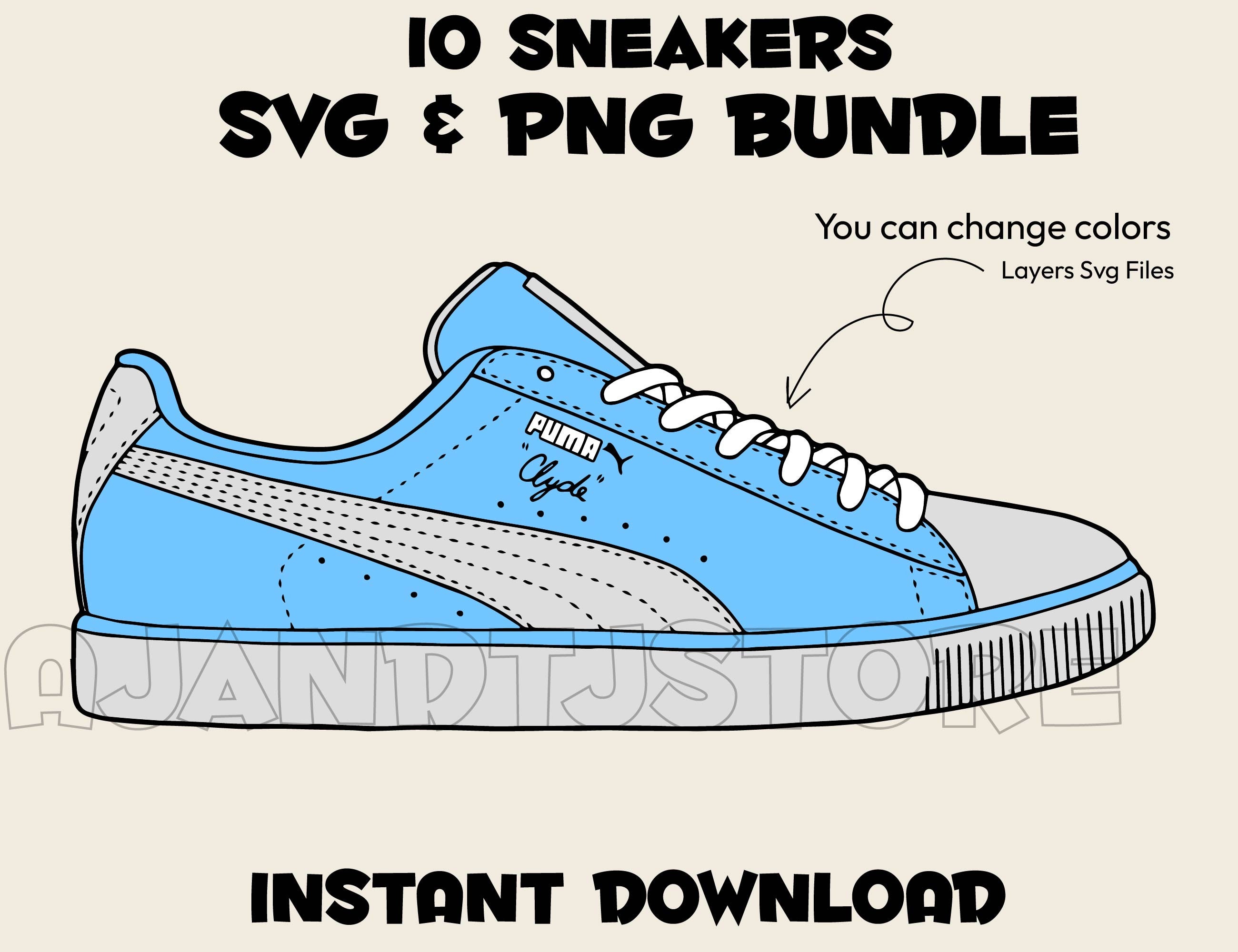10 Sneaker Svg Bundle, Sneakers Svg, Running Shoes, Sneaker Clipart ...
