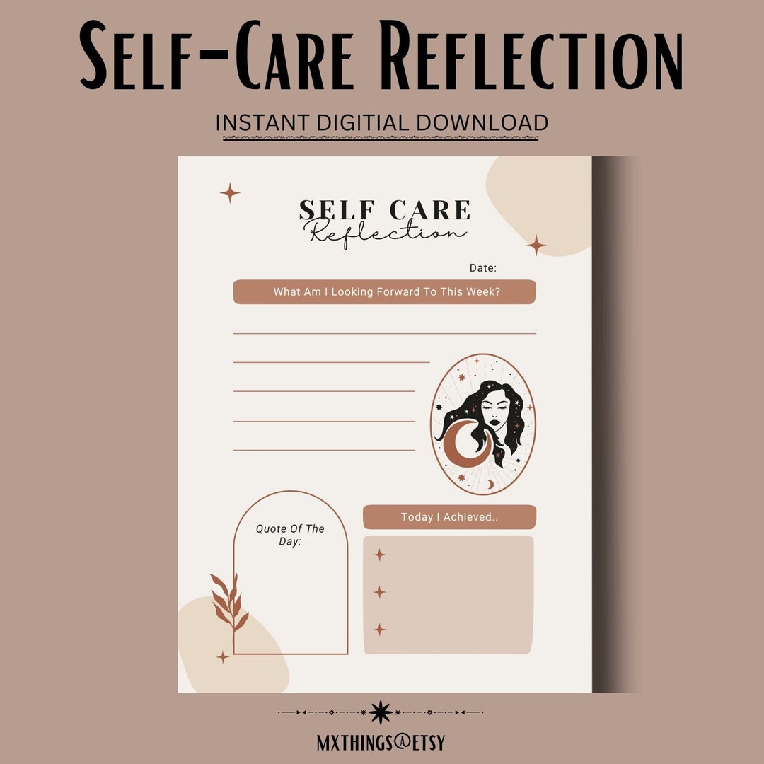 Self-care Reflection Printable Planner Digital Planner to Do List ...