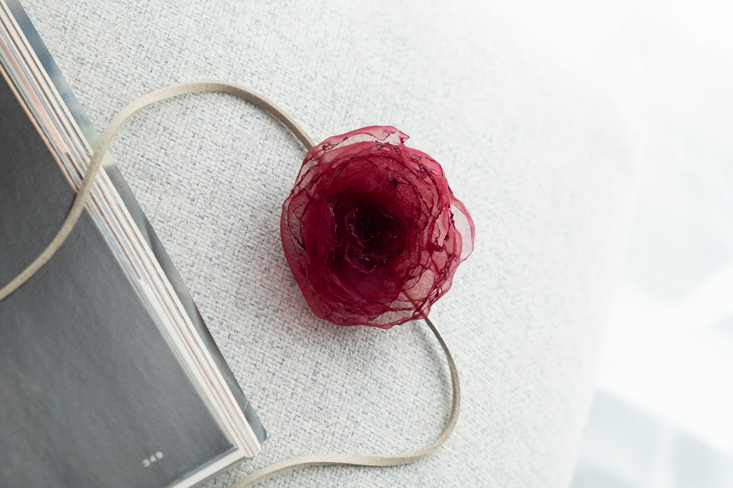 Handmade Corsage Neck Flower/choker in Cherry by Efflorescence - Etsy