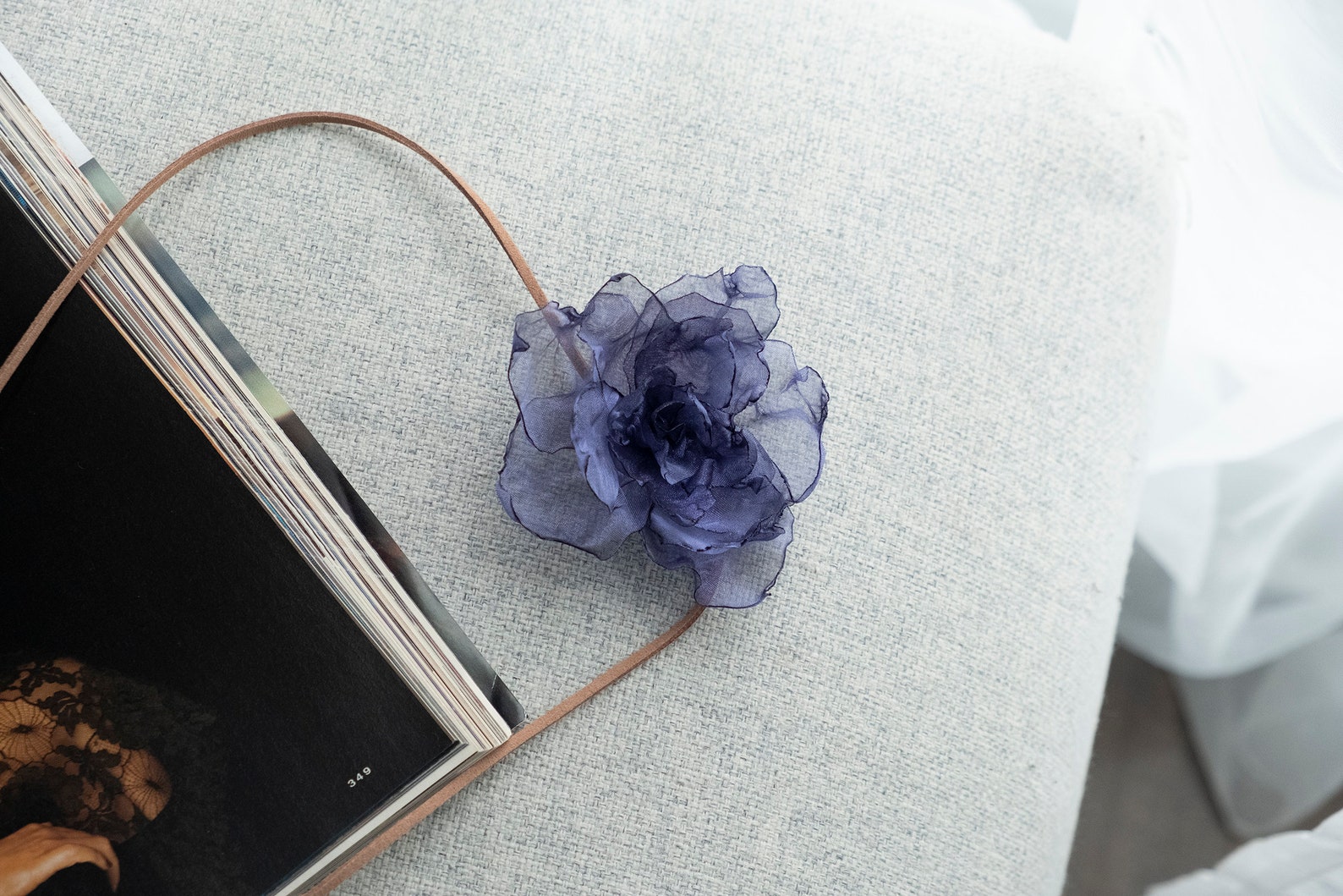 Handmade Corsage Neck Flower/choker in Periwinkle by Efflorescence - Etsy