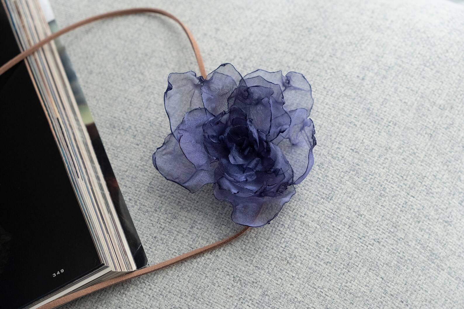 Handmade Corsage Neck Flower/choker in Periwinkle by Efflorescence - Etsy