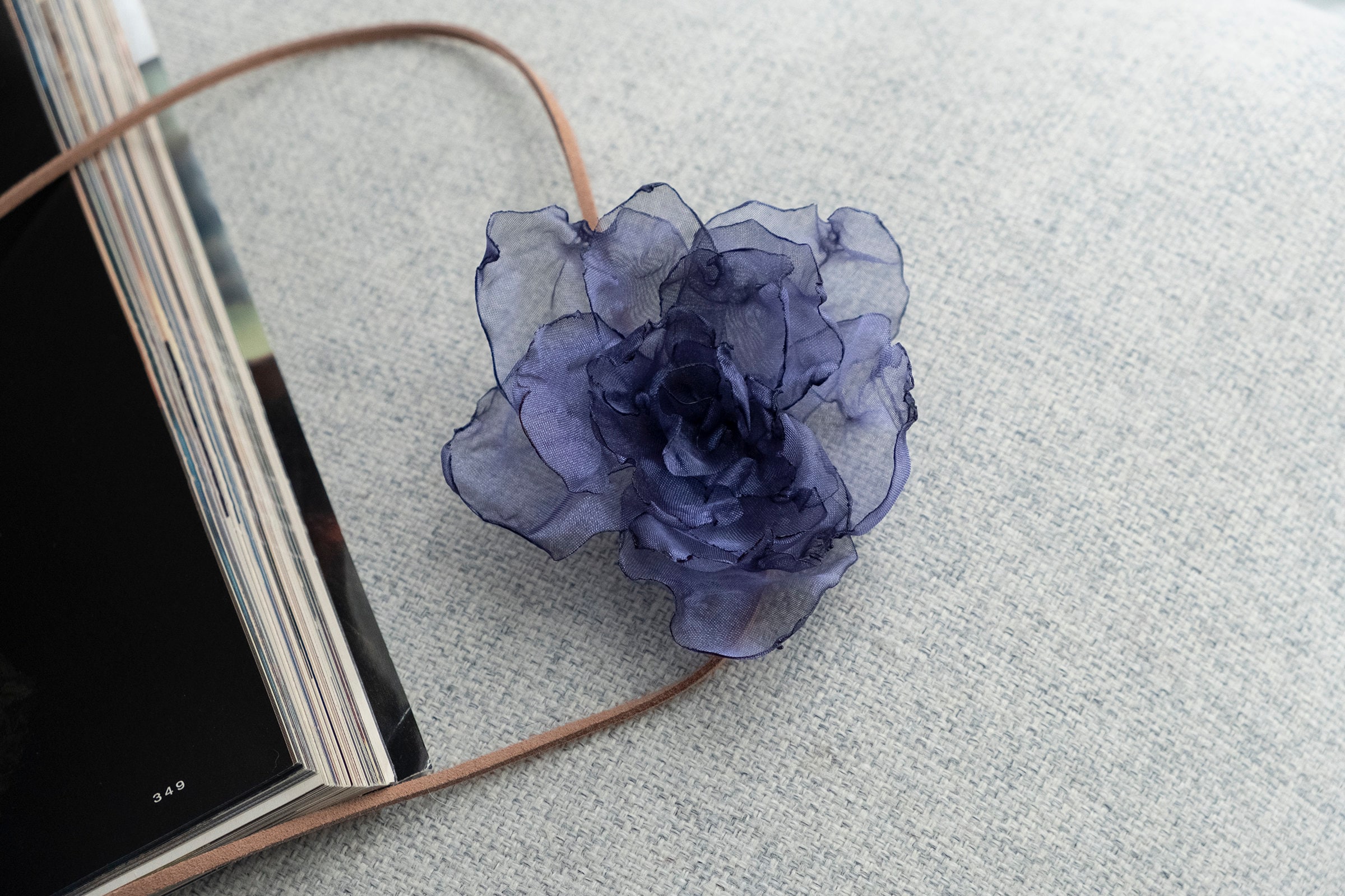 Handmade Corsage Neck Flower/choker in Periwinkle by Efflorescence - Etsy