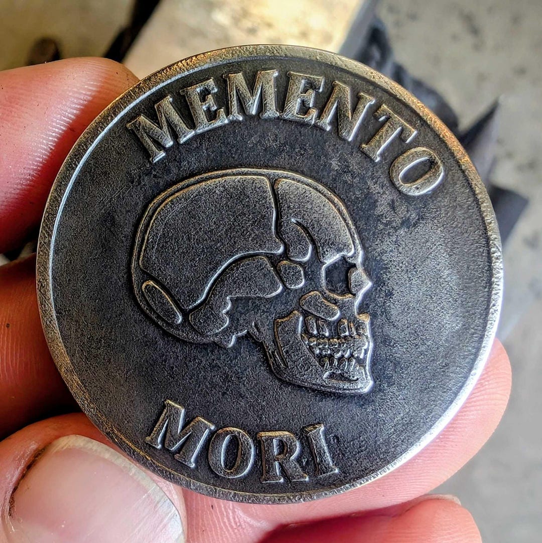 Memento Mori Stoic Coin – Stainless Steel Inspirational Skull ...