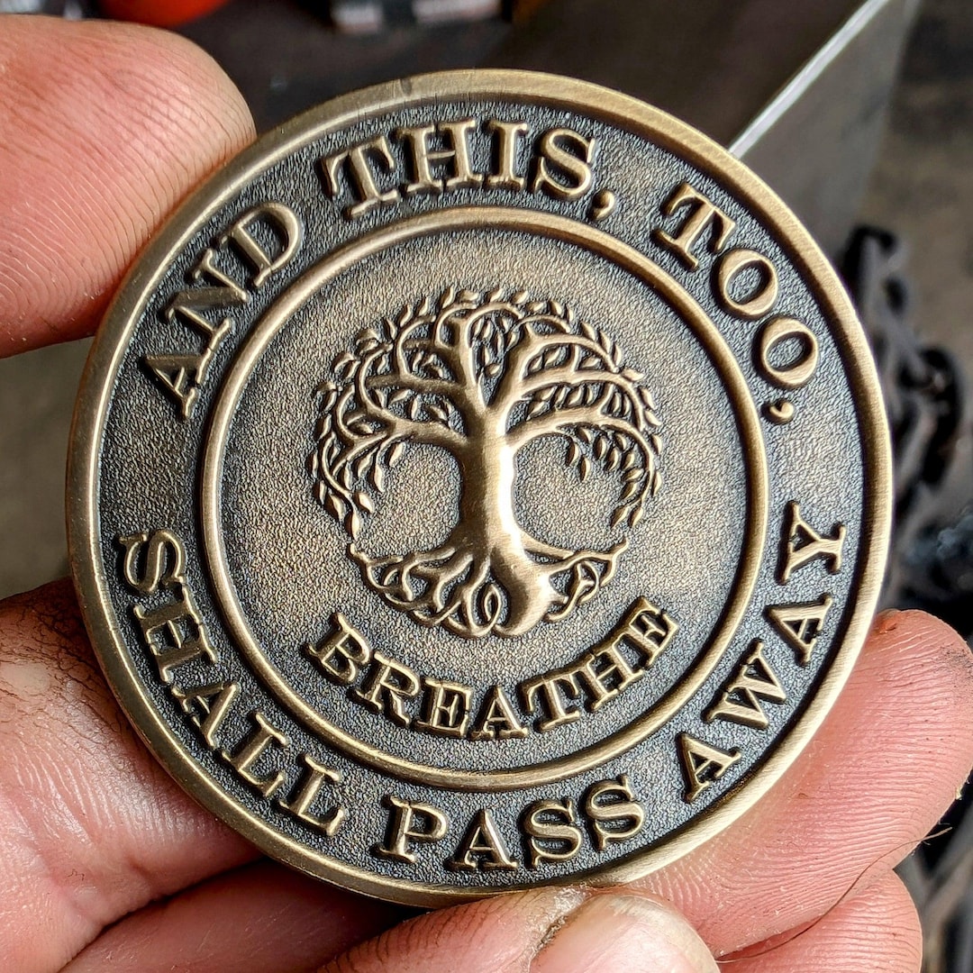 This Too Shall Pass Away - Inspirational Coin - Antique Bronze Finish ...