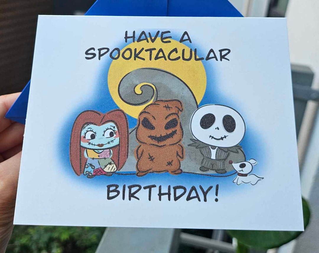 Nightmare Before Christmas, Xmas, Greeting Cards, Happy Birthday Card ...