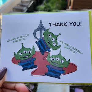 Disney Thank You Card, Toy Story, Aliens, Grateful Cards, Toy Story ...