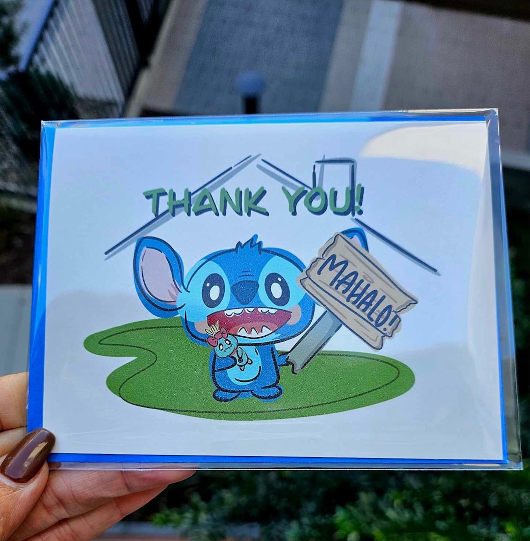 Disney Greeting Cards, Thank You Card, Stitch, Disney, Mahalo, Lilo and ...