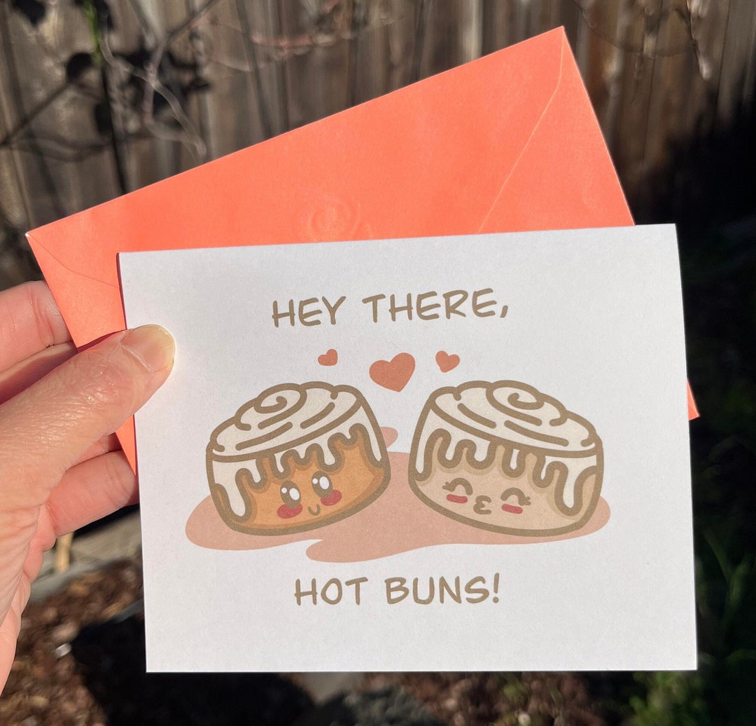 Hey There, Hot Buns! Greeting Cards, Valentine's Day Cards, Punny Cards ...
