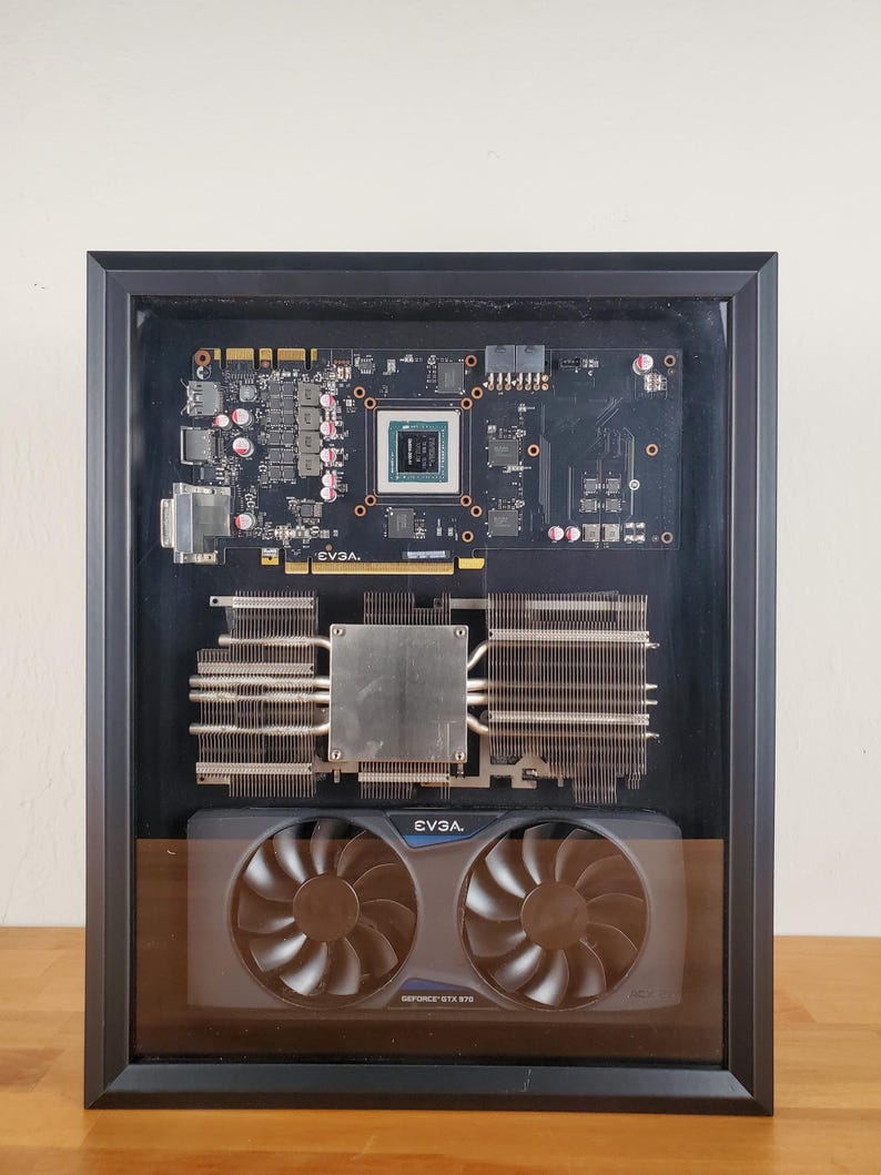 GTX-970 Disassembled GPU Wall Display Box – Unique Tech Art for Gamers ...