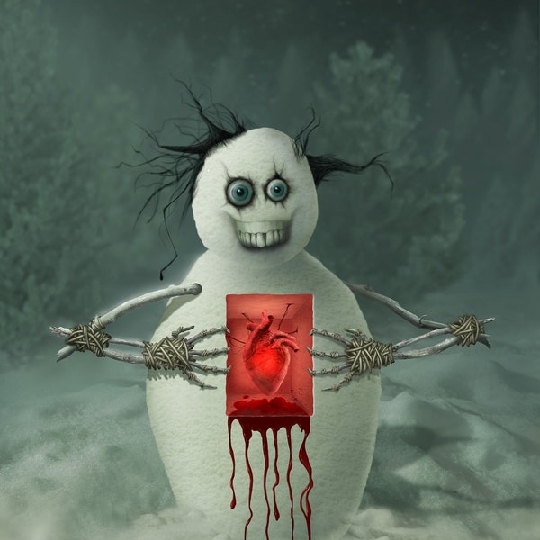 Creepy Snowman - Etsy