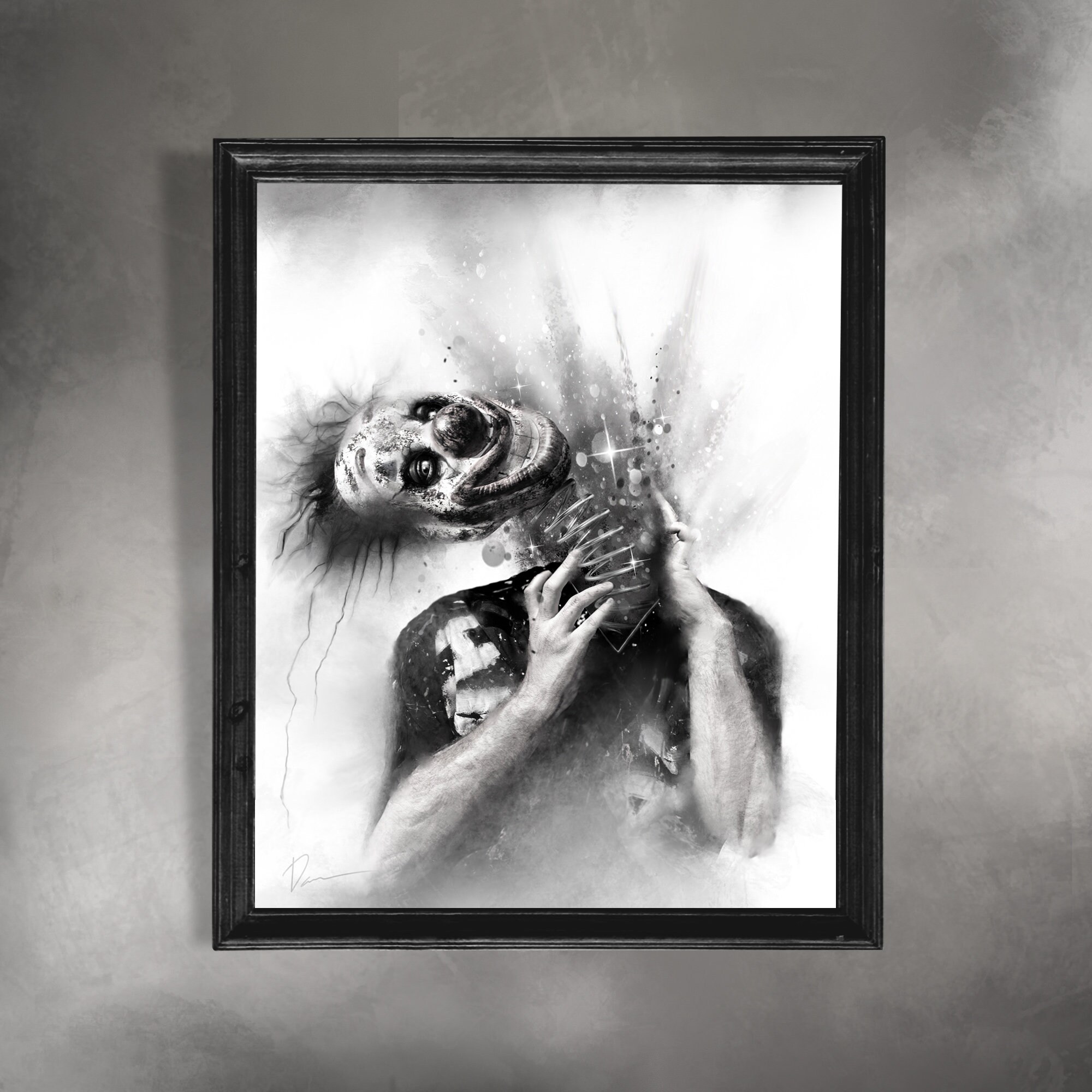 Evil Clown Art Print Surreal Art Print Macabre Art Macabre Decor Horror ...