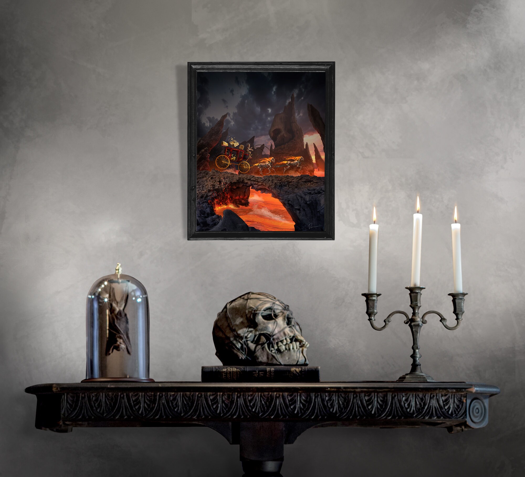 Hell’s Cargo | Hellscape Art Print | Demon Art Print | Satanic Decor ...