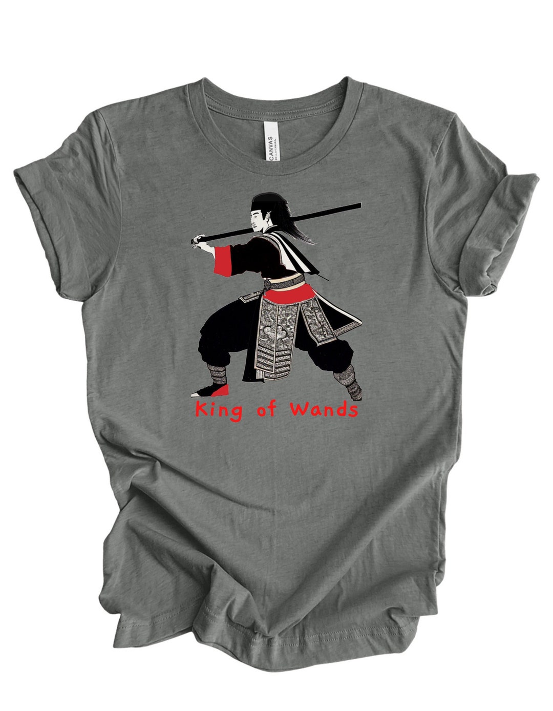 Samurai King of Wands Tarot Tee Mystical Samurai Regalia Japanese ...