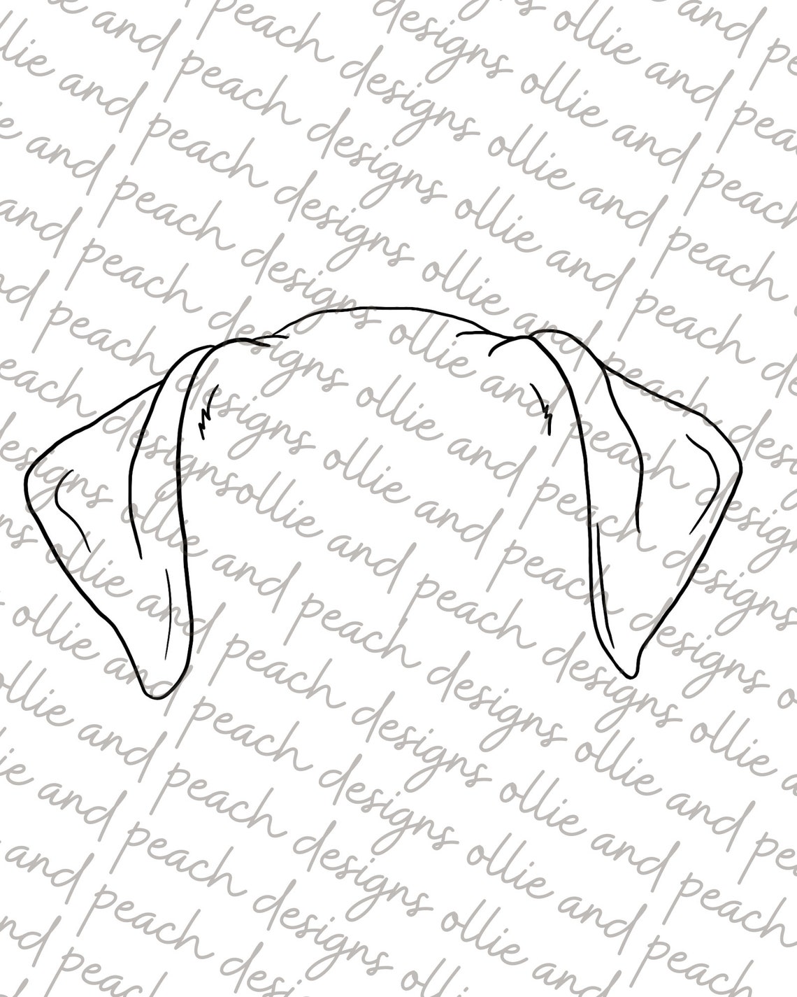 Complete Labrador Ear Outline Bundle Lab Ear Outline SVG and PNG ...