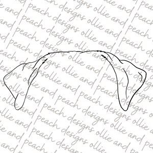Complete Labrador Ear Outline Bundle| Lab Ear Outline SVG and PNG ...