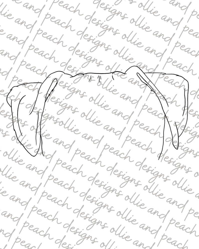 Complete Labrador Ear Outline Bundle| Lab Ear Outline SVG and PNG ...