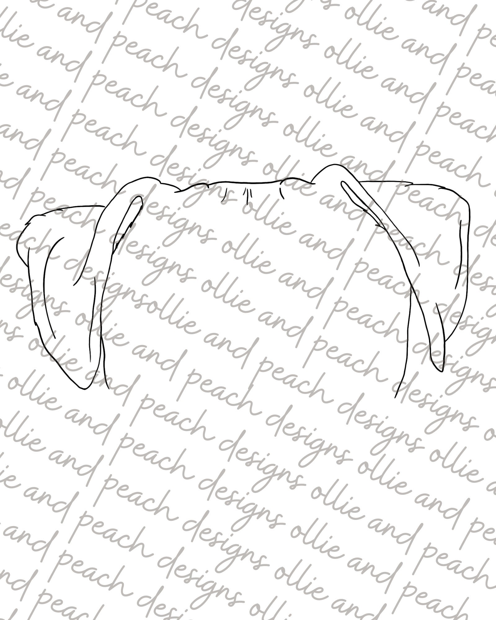 Complete Labrador Ear Outline Bundle| Lab Ear Outline SVG and PNG ...