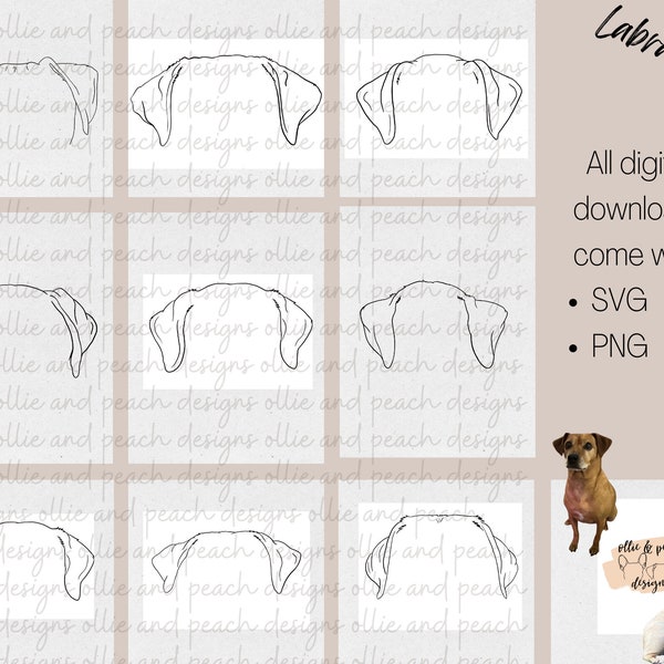 Dog Ear Outline - Etsy