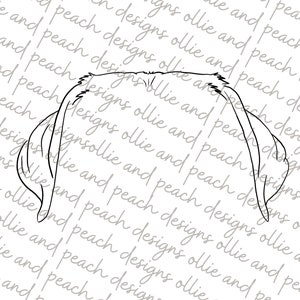 Complete Labrador Ear Outline Bundle| Lab Ear Outline SVG and PNG ...