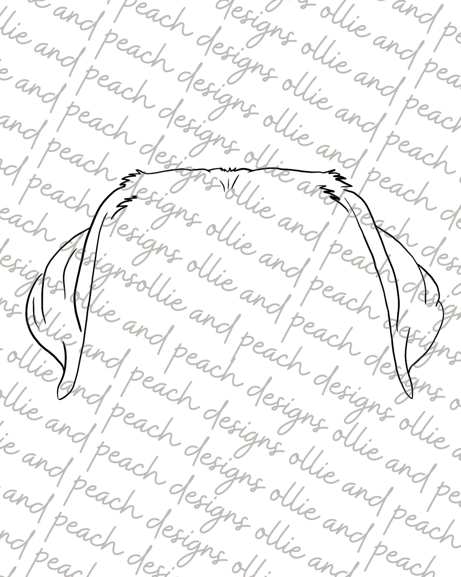 Complete Labrador Ear Outline Bundle| Lab Ear Outline SVG and PNG ...