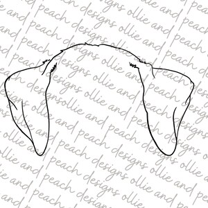 Complete Labrador Ear Outline Bundle| Lab Ear Outline SVG and PNG ...
